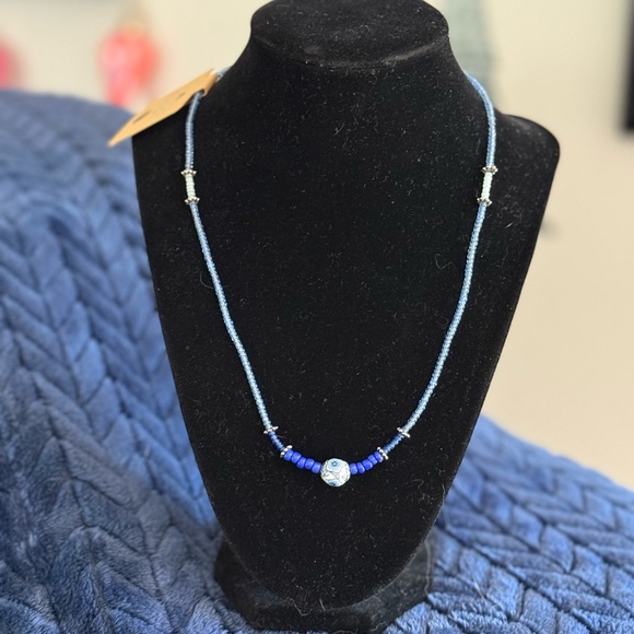 Handmade | Jewelry | Handmade Blue Gemstone Necklace With Delicate ...